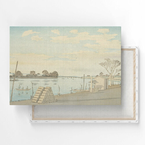 Картина на холсте, репродукция / Кобаяси Киётика - Fujimi Ferry, the River Okawa / Размер 40 x 53 см