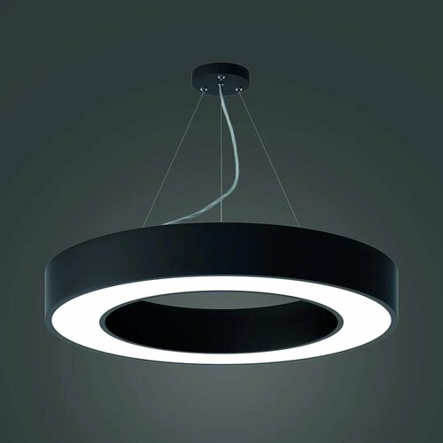 Светильник подвесной светодиодный «Geometria» Ring 5 м² нейтральный белый свет цвет черный