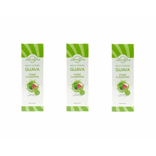 Grace Day Пенка для умывания с экстрактом гуавы multi-vitamin guava foam cleanser, 100 мл, 3 шт
