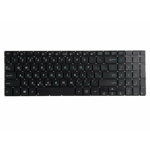 Клавиатура (keyboard) ZeepDeep для ноутбука Asus VivoBook, черная, без рамки, гор. Enter, 0KNB0-610JTW00