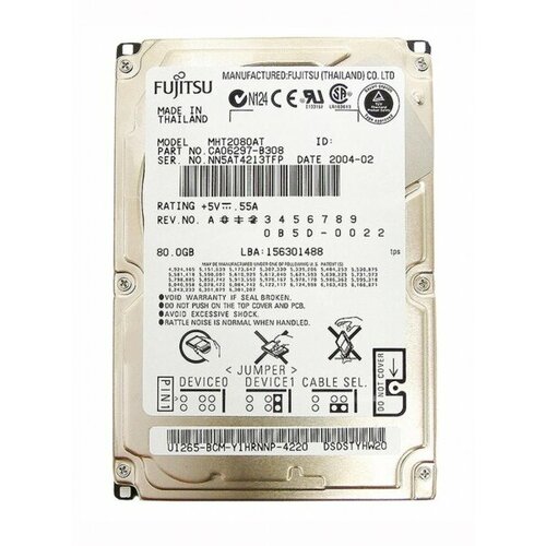 Жесткий диск Fujitsu CA06297-B308 80Gb 5400 IDE 2,5" HDD
