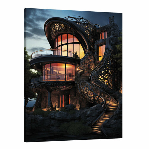 Интерьерная картина 50х70 "Химерное жилище"