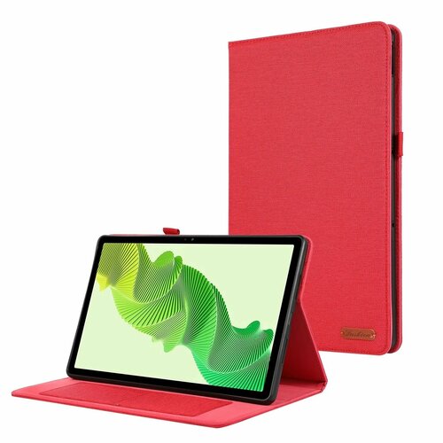 Чехол книжка для планшета Samsung Galaxy Tab A9 LTE 8.7 дюйма, джинсовый, красный