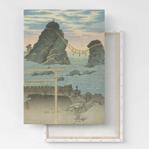 Картина на холсте, репродукция / Кобаяси Киётика - Futamigaura, the Wedded Rocks / Размер 30 x 40 см