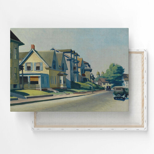 Картина на холсте, репродукция / Эдвард Хоппер - Sun on Prospect Street / Размер 60 x 80 см