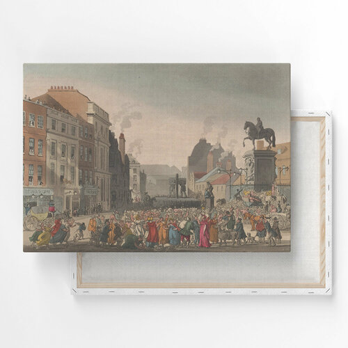Картина на холсте, репродукция / Томас Роулендсон - Pillory, Charing Cross / Размер 30 x 40 см