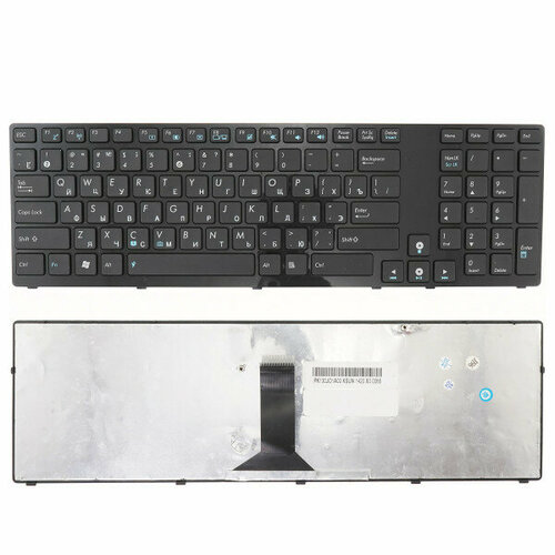 Клавиатура для ноутбука Asus R900, черная с черной рамкой