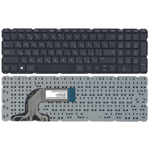 Клавиатура для ноутбука HP Pavilion 15-n258sr черная без рамки