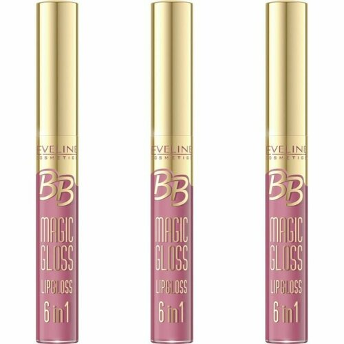 Eveline Cosmetics Блеск для губ bb magic gloss, тон № 367, 9 мл, 3 шт