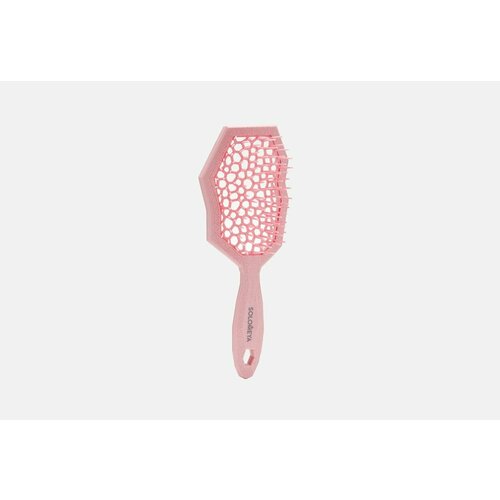 Массажная расческа для сухих и влажных волос с широкими зубьями Solomeya, Pink 1 мл