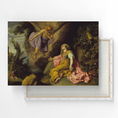 Картина на холсте, репродукция / Питер Ластман - Hagar and the Angel / Размер 30 x 40 см