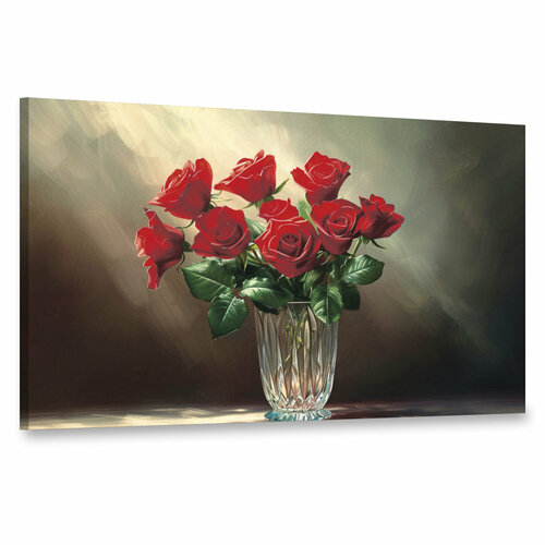 Интерьерная картина 100х60 "Нежность роз"