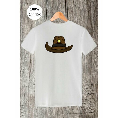 Футболка шляпа шерифа sherif, размер 4XS, белый
