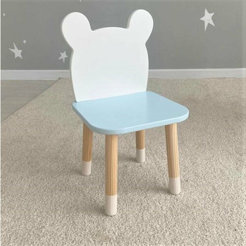 Детский стул DIMDOMkids "Мишка", голубой