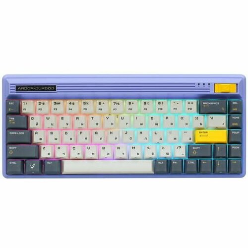 Клавиатура проводная+беспроводная ARDOR GAMING x DURGOD Space Fusion AG-DU-FN68KTY-P механическая Kailh Turbo Yellow, клавиш - 68, Bluetooth, USB