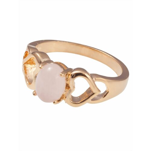 Кольцо помолвочное Lotus Jewelry, кварц, размер 16, розовый
