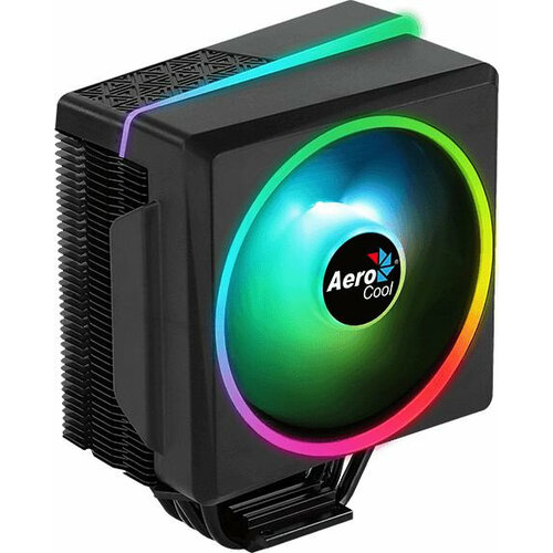 Устройство охлаждения(кулер) Aerocool Cylon 4F Soc-AM5/AM4/1151/1200/2066/1700 4-pin 14-26dB Al+Cu 145W 550gr LED Ret