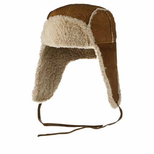 Шапка ушанка STETSON, размер 61, коричневый