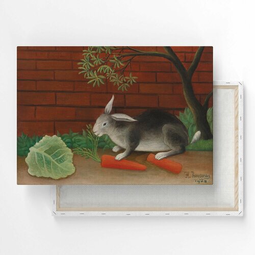 Картина на холсте, репродукция / Анри Руссо - The Rabbits Meal / Размер 60 x 80 см