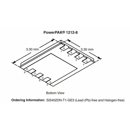 Микросхема SIS402DN N-Channel MOSFET 30V 35A 1212-8