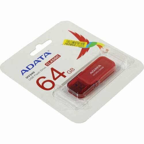 Флешка Adata UV240 AUV240-16G-RBK 64 Гб Red