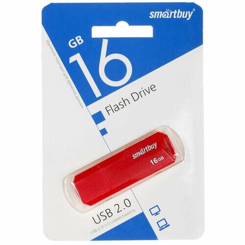 Память USB Flash 16 ГБ Smartbuy Clue [SB16GBCLU-R]