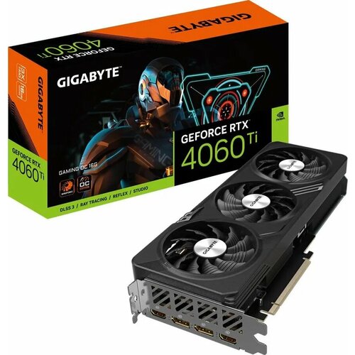 Видеокарта Gigabyte PCI-E 4.0 NVIDIA GeForce RTX 4060TI 16384Mb 128 GDDR6 GV-N406TGAMING OC-16GD