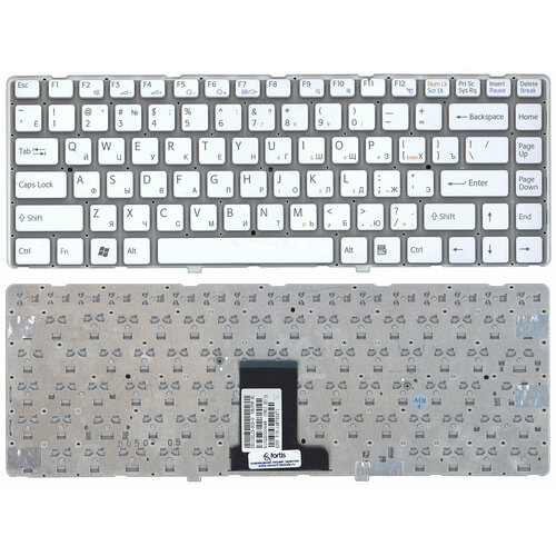 Клавиатура для ноутбука Sony Vaio 6431216 белая без рамки