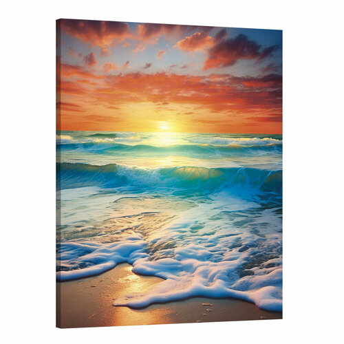Интерьерная картина 50х70 "Игра воды и солнца"
