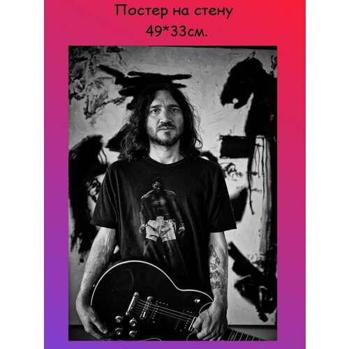 Постер, плакат на стену "Джон Фрушанте, John Frusciante" 49х33 см (А3+)