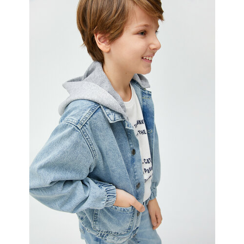 Джинсовая куртка KOTON, размер 11-12 лет, голубой