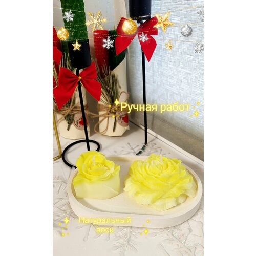 Подарочный набор свечей ручной работы "Цветы"