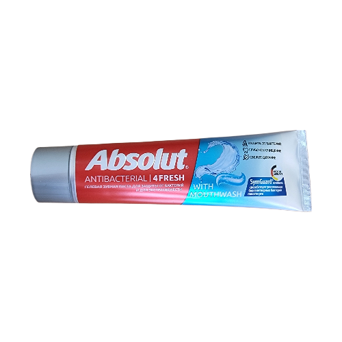 Гелевая зубная паста Absolut Antibacterial 4 FRESH, антибактериальная, экстрасвежесть, 110г