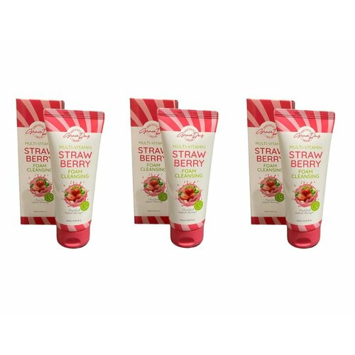 Grace Day Пенка для умывания с экстрактом клубники multi-vitamin strawberry foam cleanser, 100 мл, 3 шт