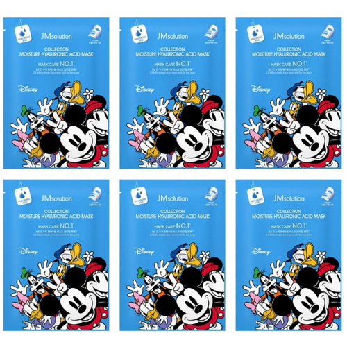 Маска тканевая JMsolution увлажняющая с гиалуроновой кислотой, Disney Сollection Moisture Hyaluronic Acid Mask, 30 мл, 6 шт