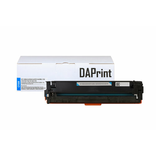 Картридж лазерный DAPrint DP-CB541A/CE321A/CF211A Cyan (голубой) для HP и Canon 1,6К стр.