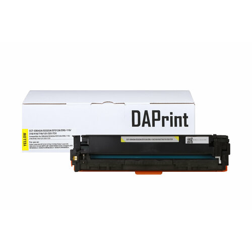 Картридж лазерный DAPrint DP-CB542A/CE322A/CF212A Yellow (желтый) для HP и Canon 1,6К стр.