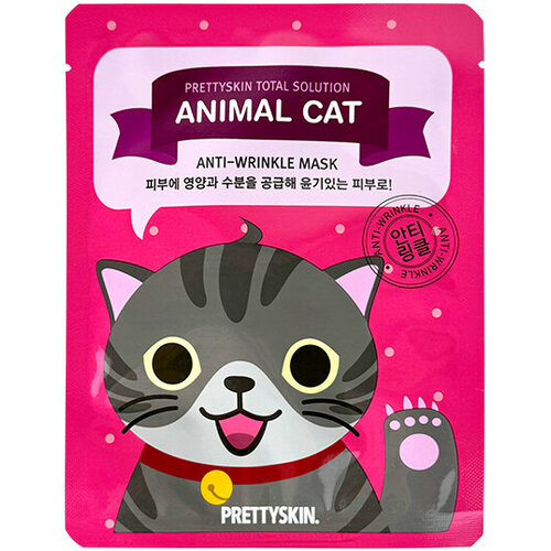 Pretty Skin~Антивозрастная маска с коллагеном~Total Solution Animal Cat Anti-wrinkle Mask