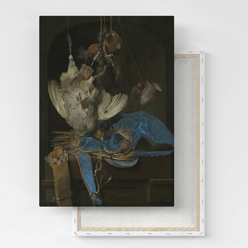 Картина на холсте, репродукция / Ван Алст, Виллем - Still-Life with Hunting / Размер 80 x 106 см