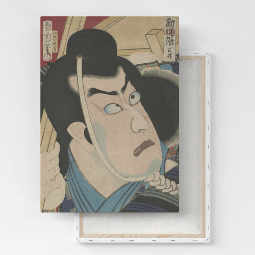 Картина на холсте, репродукция / Тоёхара Кунитика - Ichikawa Danjuro IX / Размер 80 x 106 см