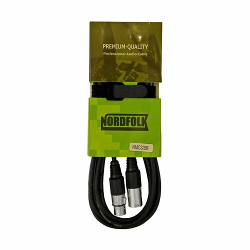 NordFolk NMC3/3 кабель микрофонный XLR(F) < > XLR(M), ? 6 мм, 3 метра