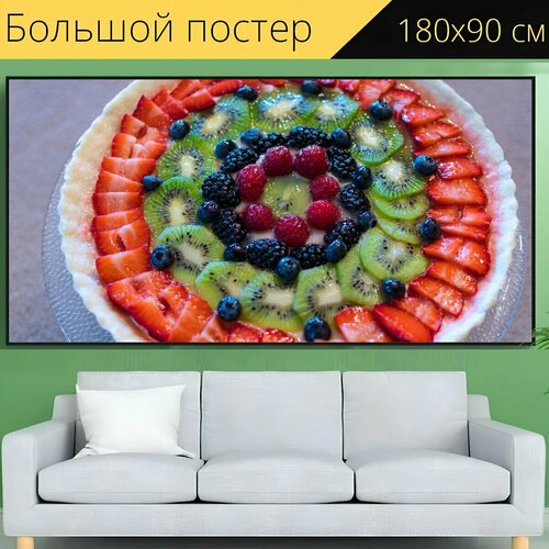 Большой постер "Еда, милая, фрукты" 180 x 90 см. для интерьера