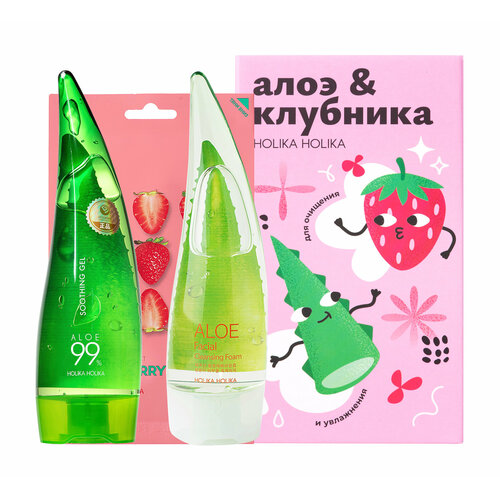 HOLIKA HOLIKA Набор для ухода за кожей (Гель для лица и тела + Пенка для лица + Тканевая маска для лица)