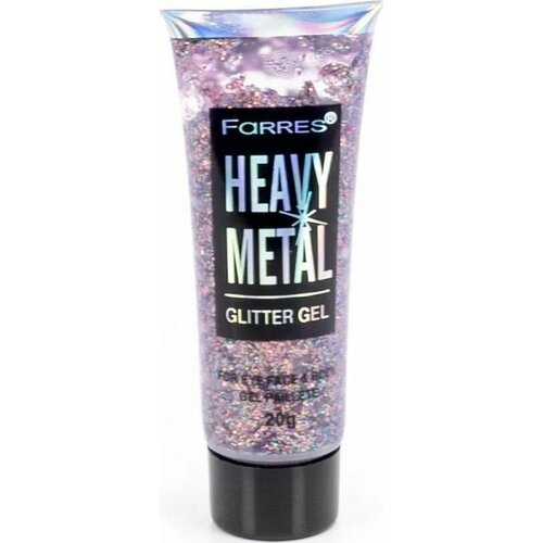 Farres cosmetics Глиттер-гель для лица и тела Heavy Metal, тон 06 Розовый, 20 гр /