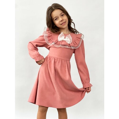 Платье Бушон, размер 104-110, розовый
