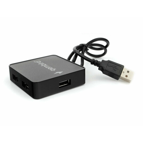 USB-концентратор  Gembird UHB-242, разъемов: 4, 50 см, черный