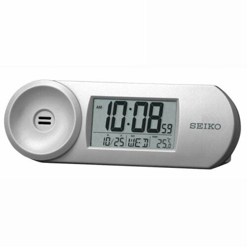 Seiko Настольные часы-будильник QHL067SN с термометром