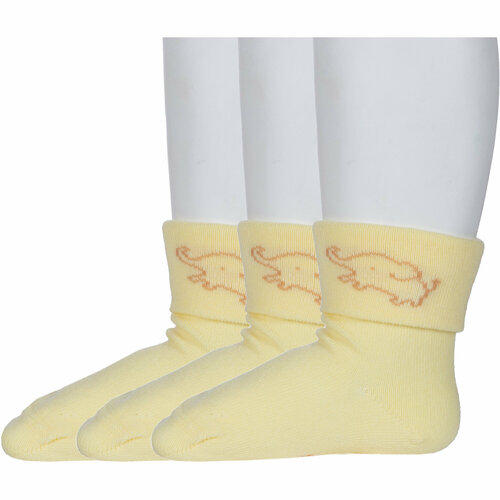 Носки RuSocks 3 пары, размер 9-10, желтый
