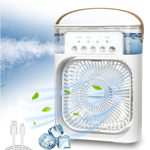 Настольный вентилятор, увлажнитель, мини-кондиционер Mini Cooling Fan, белый