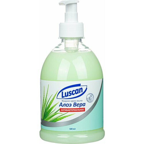 Luscan Крем-мыло жидкое Алоэ вера антибактериальное алоэ вера, 500 мл, 500 г